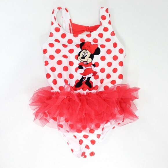 Disney | Swim | Disney Minnie Mouse One Piece Tutu Swimsuit Toddler ...